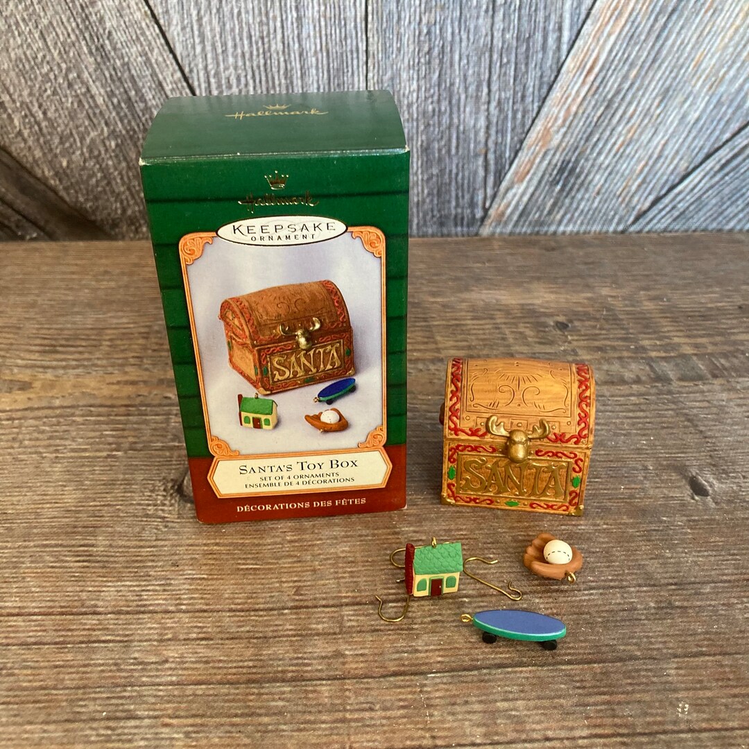 Vintage Santa's Toy Box Christmas Ornament {hallmark Keepsake Ornament ...