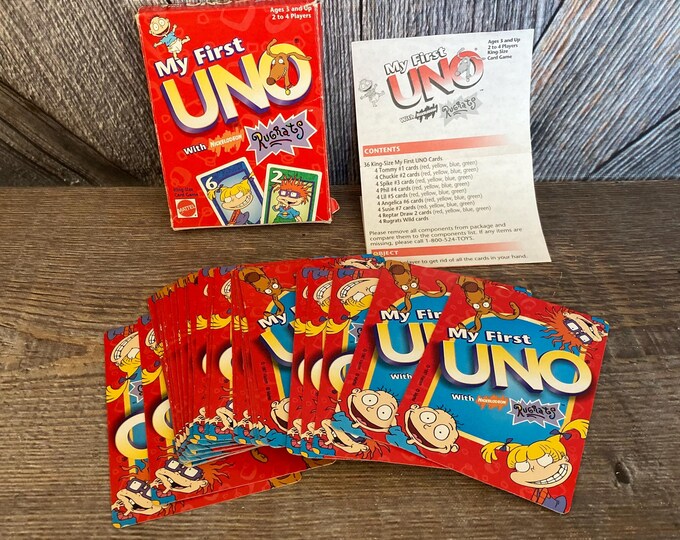 Vintage My First Uno, Rugrats Nickelodeon Uno, King Size Card Game ...