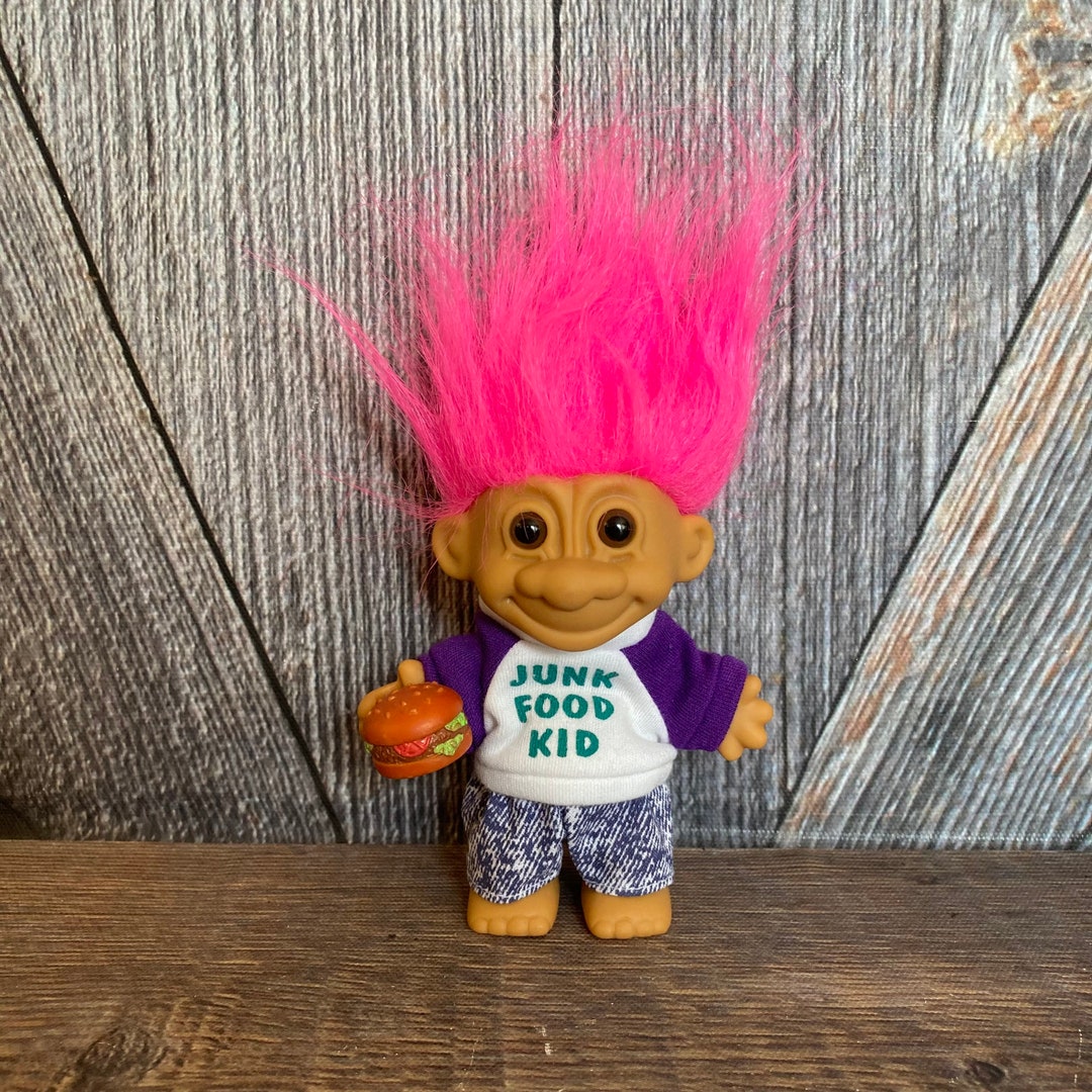 Vintage Junk Food Kid Troll Doll {hamburger Troll} Russ Berrie Fast ...