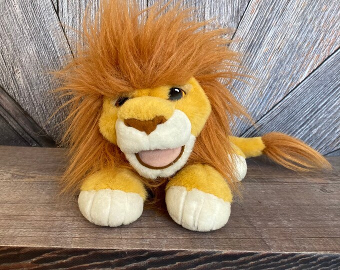 Stuffed Simba {roars Battery Vintage 1990s Disney the Lion King Large ...