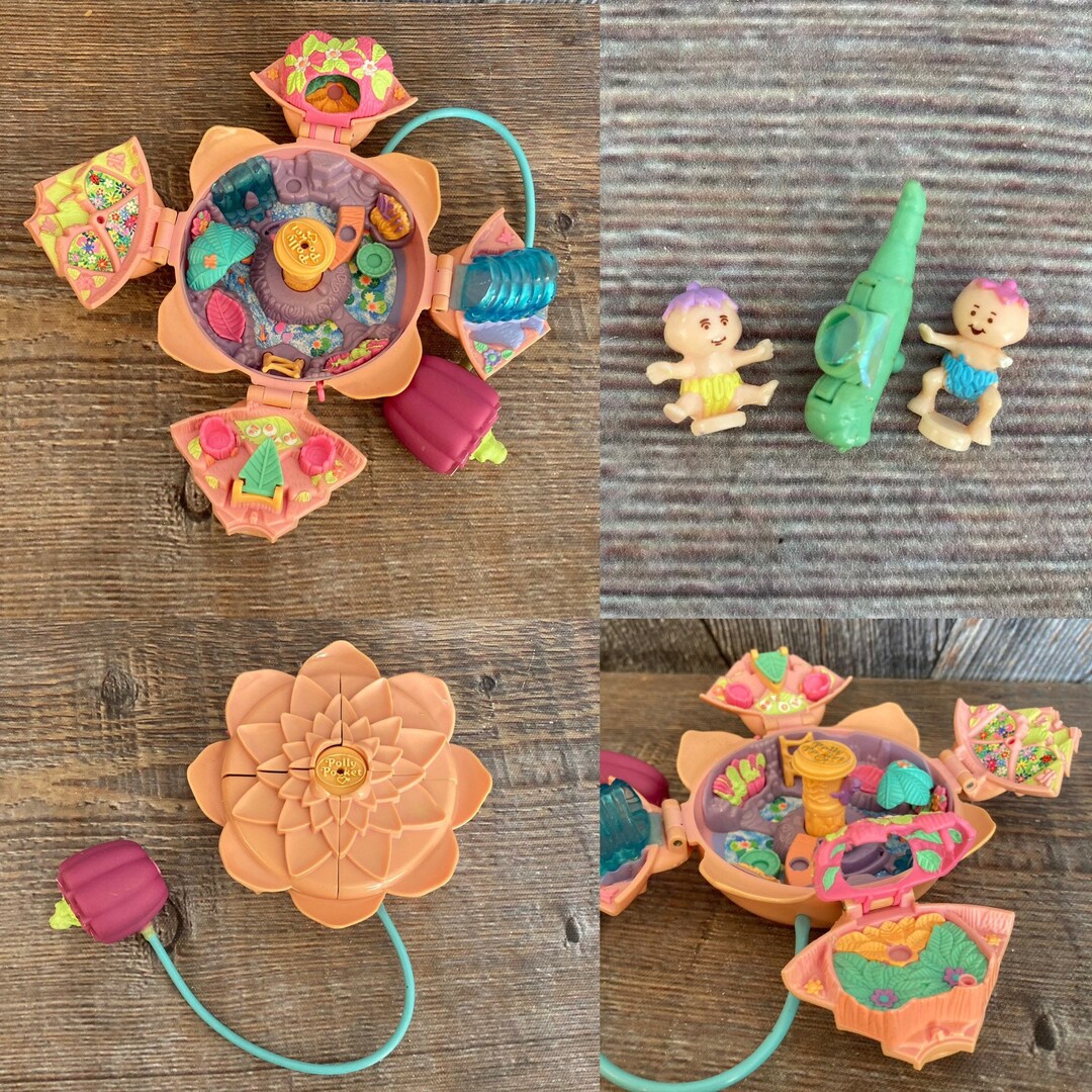 Vintage Polly Pocket Set fountain Fantasy Magical Lily Pad - Etsy