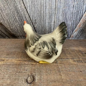 Vintage Ceramic Chicken Bank, Japan Handpainted Ceramic Hen Chick Coin ...