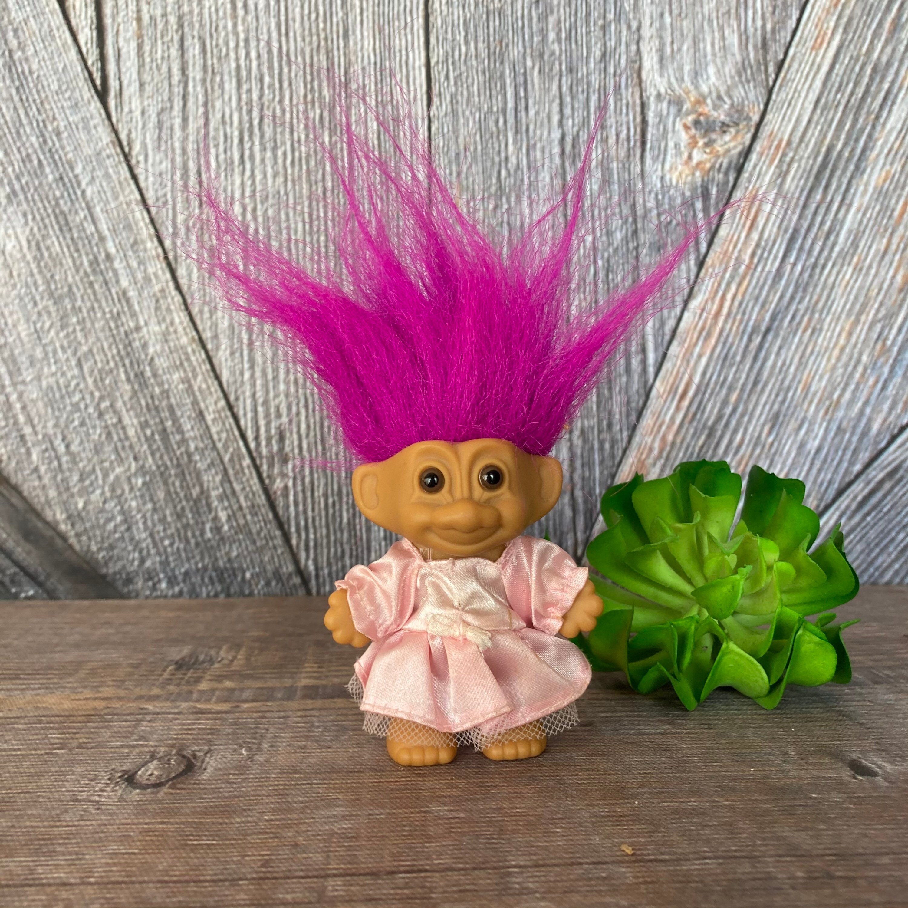 Vintage Flower Girl Troll Doll Wedding Troll with Pink Hair | Etsy