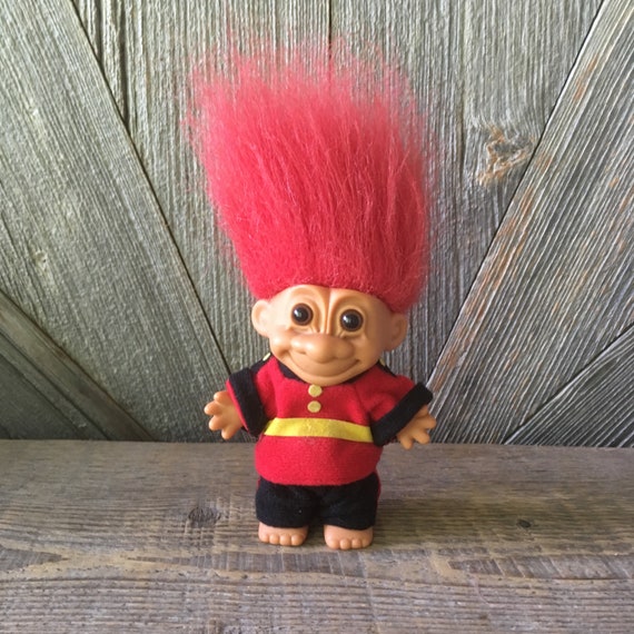 Vintage British Troll Doll england Troll With Red Hair Russ - Etsy