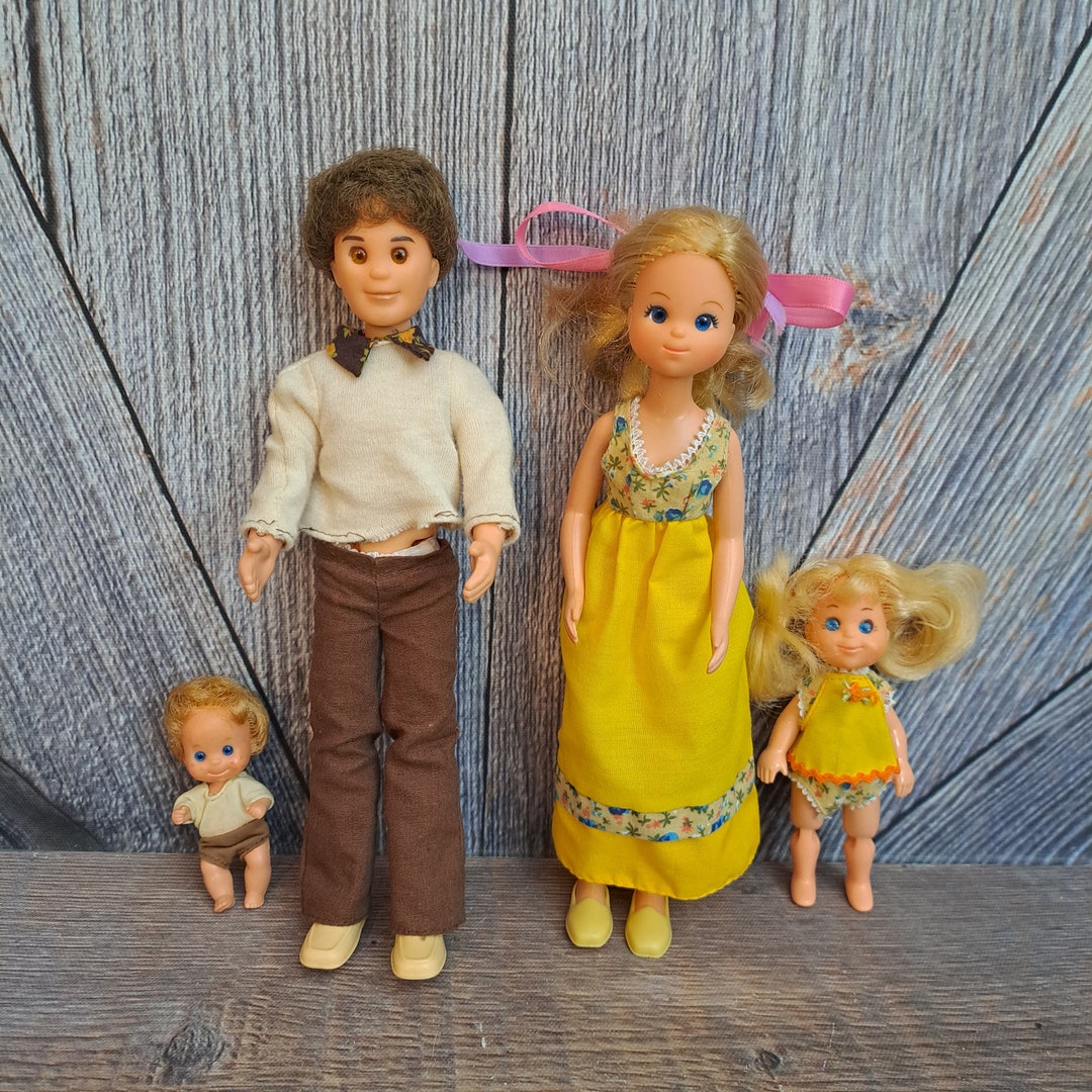Vintage Sunshine Fun Family Dolls Dad Mom Daughter Baby {mattel 70s ...