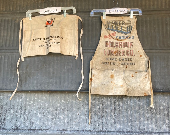 Vintage Canvas Cloth Nail Pouch Lumber Yard Advertising, Pick 1 ...
