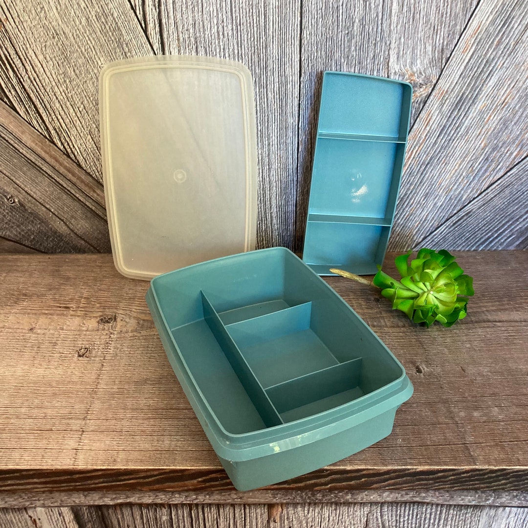 Vintage Tupperware Stow Go Craft Box Tackle Box First Aid Money Box ...