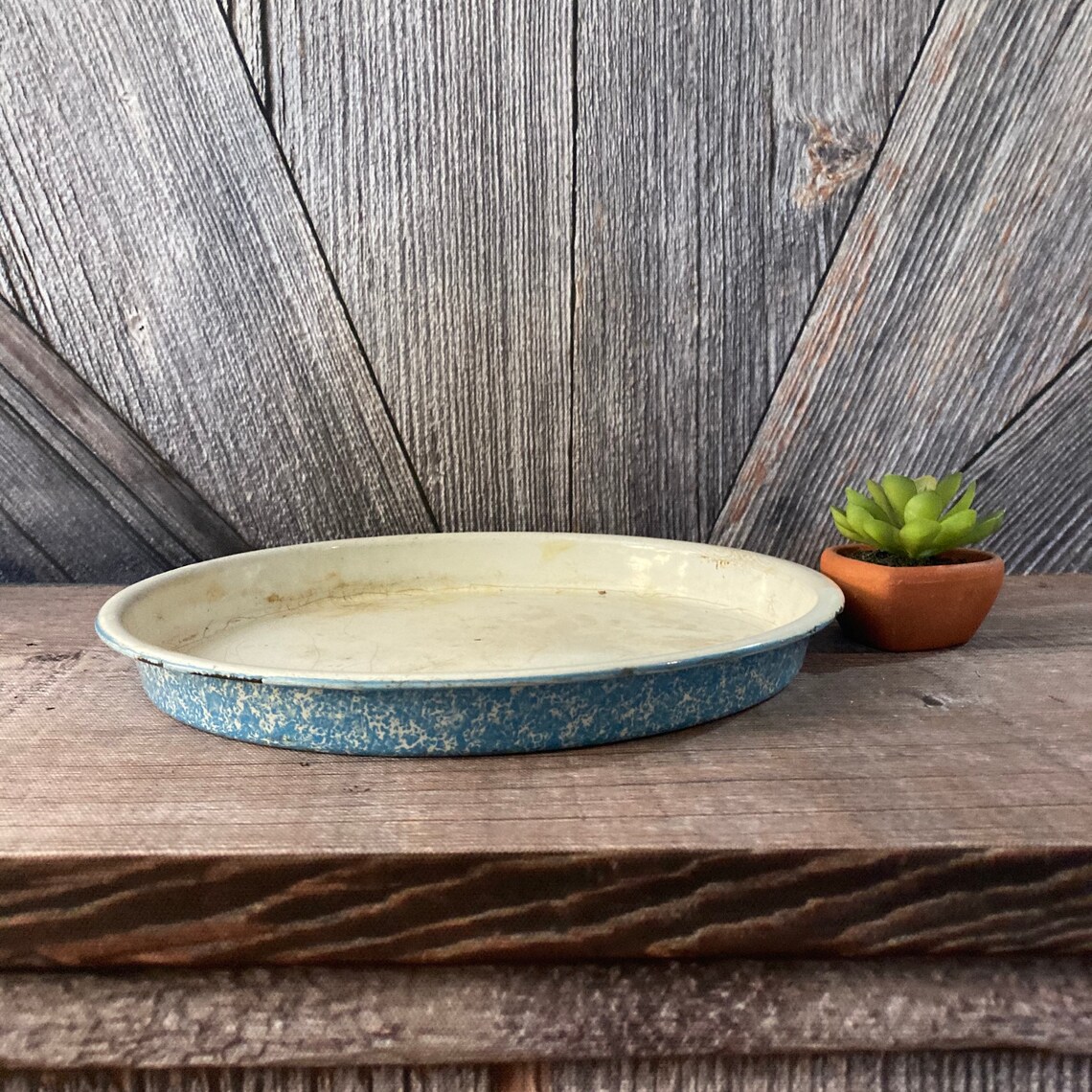 Vintage Blue Enamel Bowl enamelware Basin Blue Marbled - Etsy
