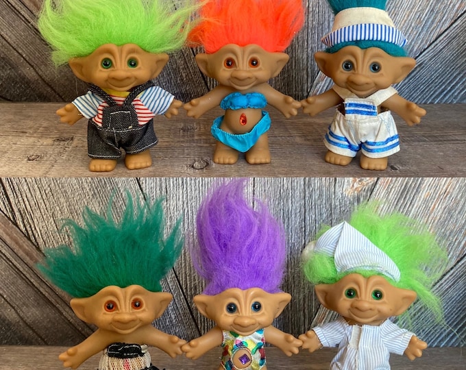 Vintage Troll Doll {treasure Troll Pick 1 Ace Novelty {4.5 Inch Troll ...