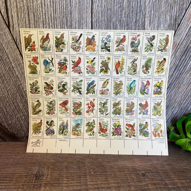 Vintage Bird Stamps - Etsy
