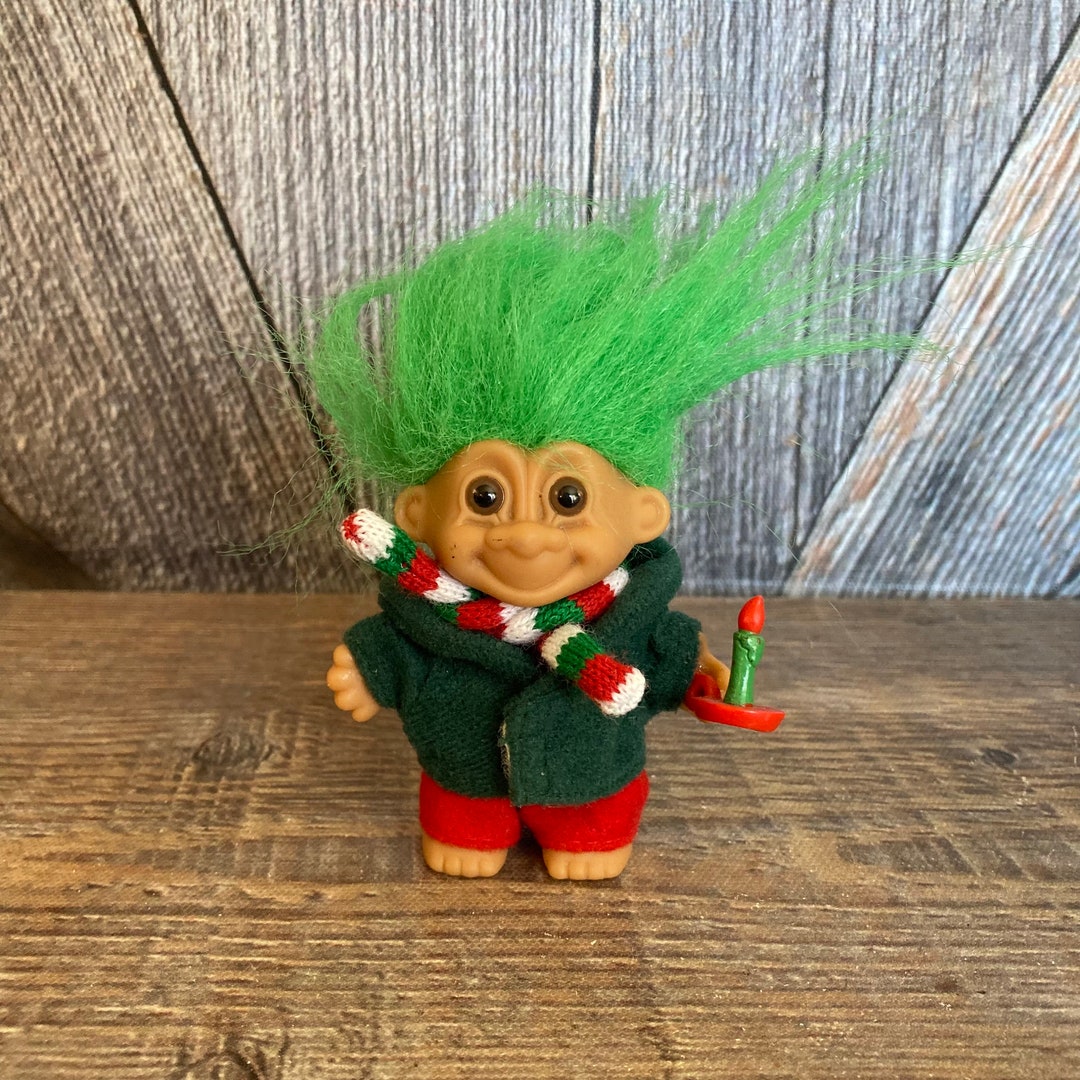 Vintage Christmas Troll With Candle Doll Decoration {winter Christmas ...