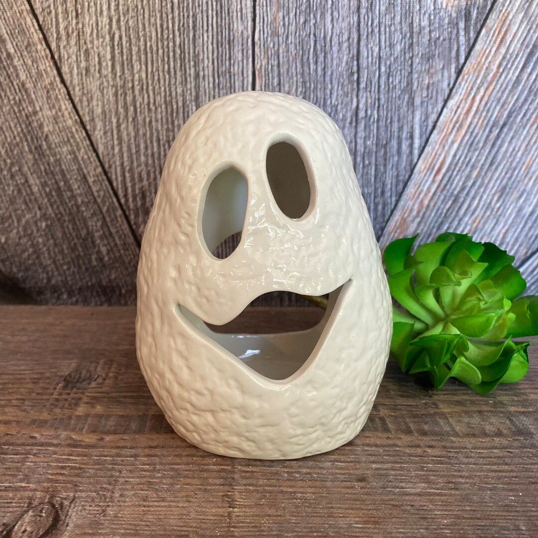 Vintage Ghost Votive ceramic Ghost Candle Holder Halloween Decoration ...