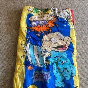 Vintage Rugrats Sleeping Bag vintage 90s Kid Sleepover Bedding Blanket ...