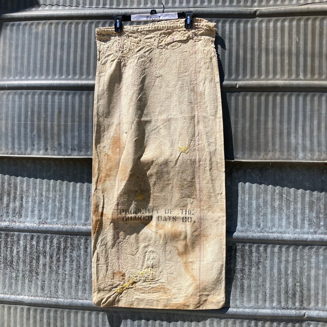 Vintage Quaker Oats Company Chicago Ill Heavy Cotton Muslin Sack 40s ...