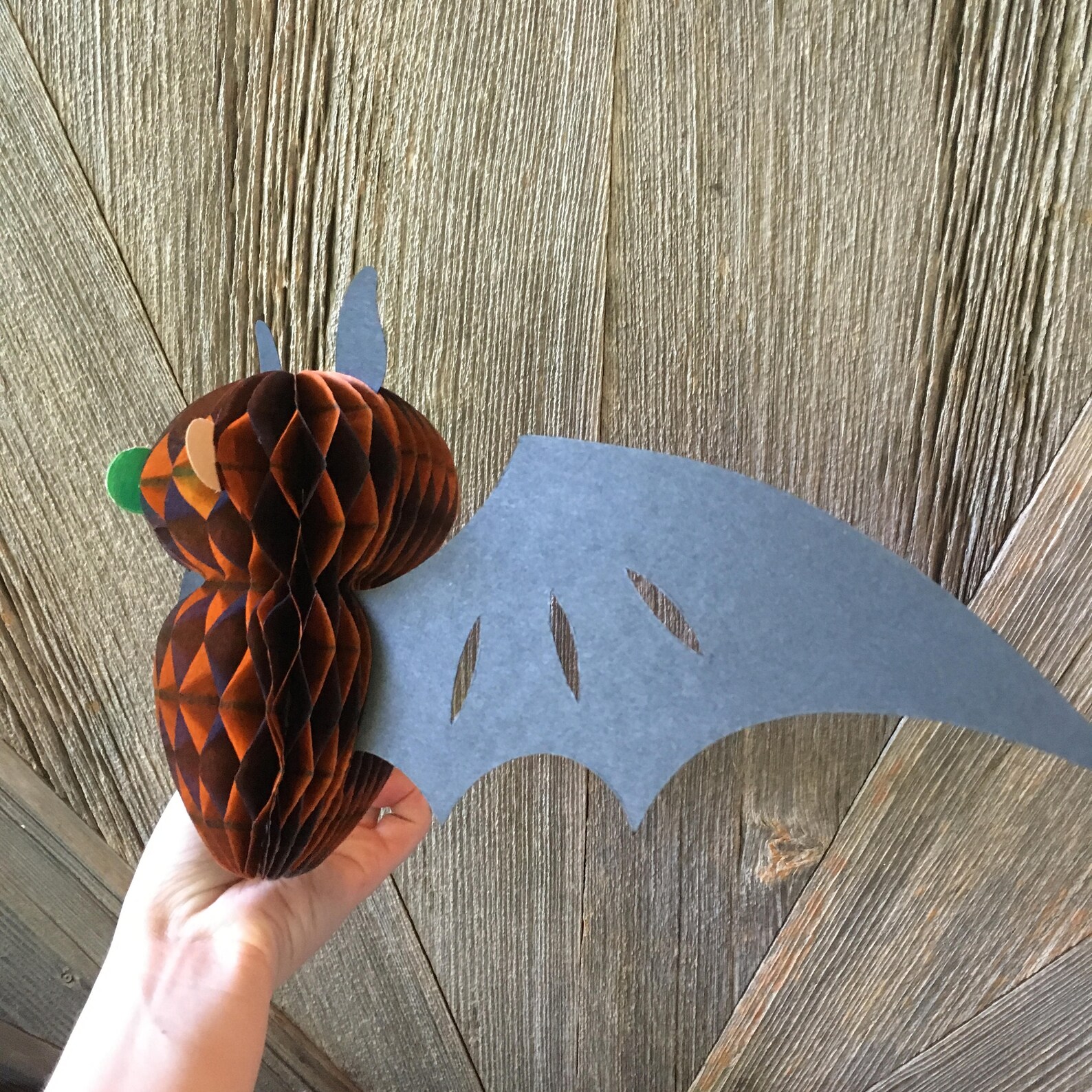 3 Vintage Halloween Bat Paper Die Cut Decoration honey Comb - Etsy