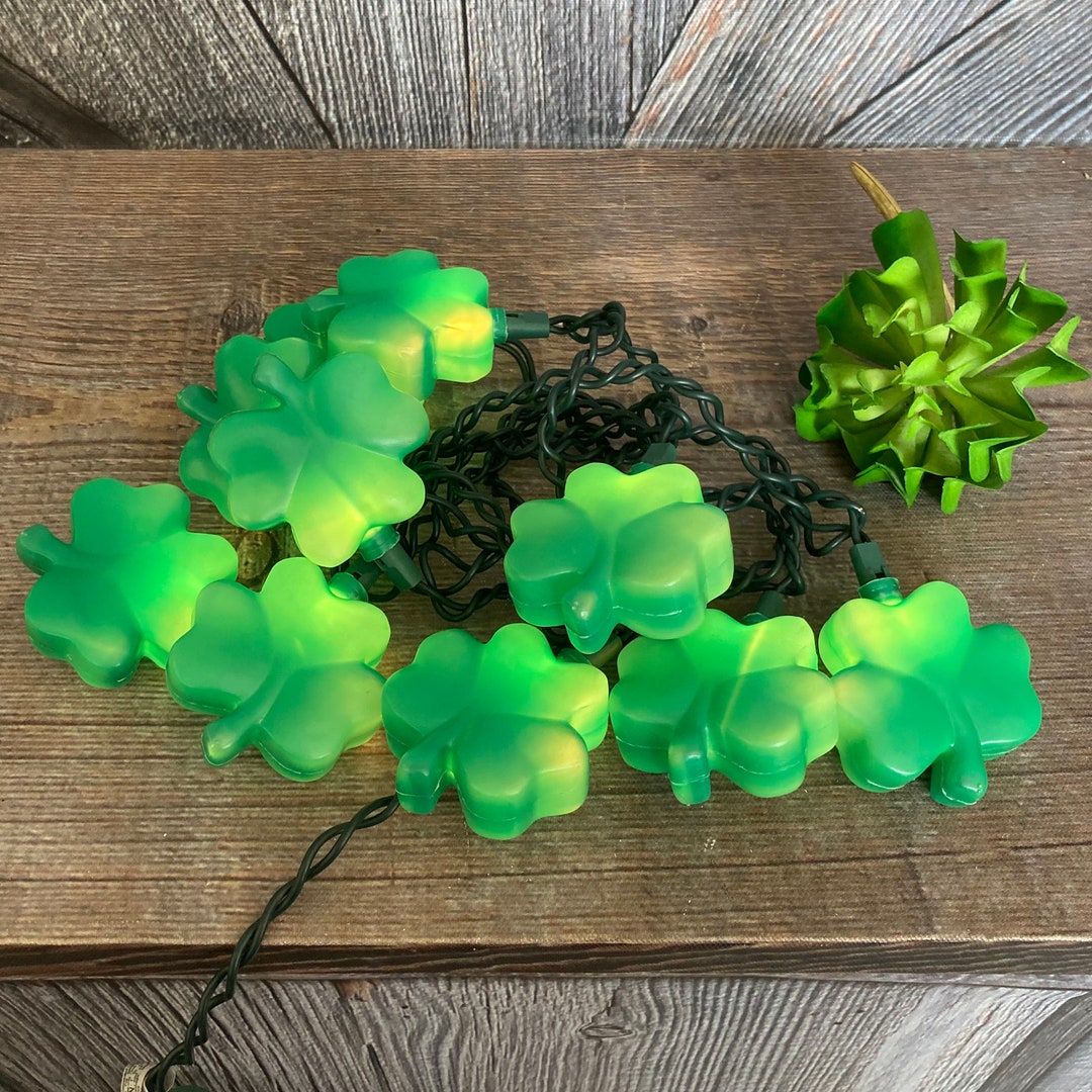 Vintage Shamrock Light Strand St.patrick's Day St. Patty's Light Covers ...