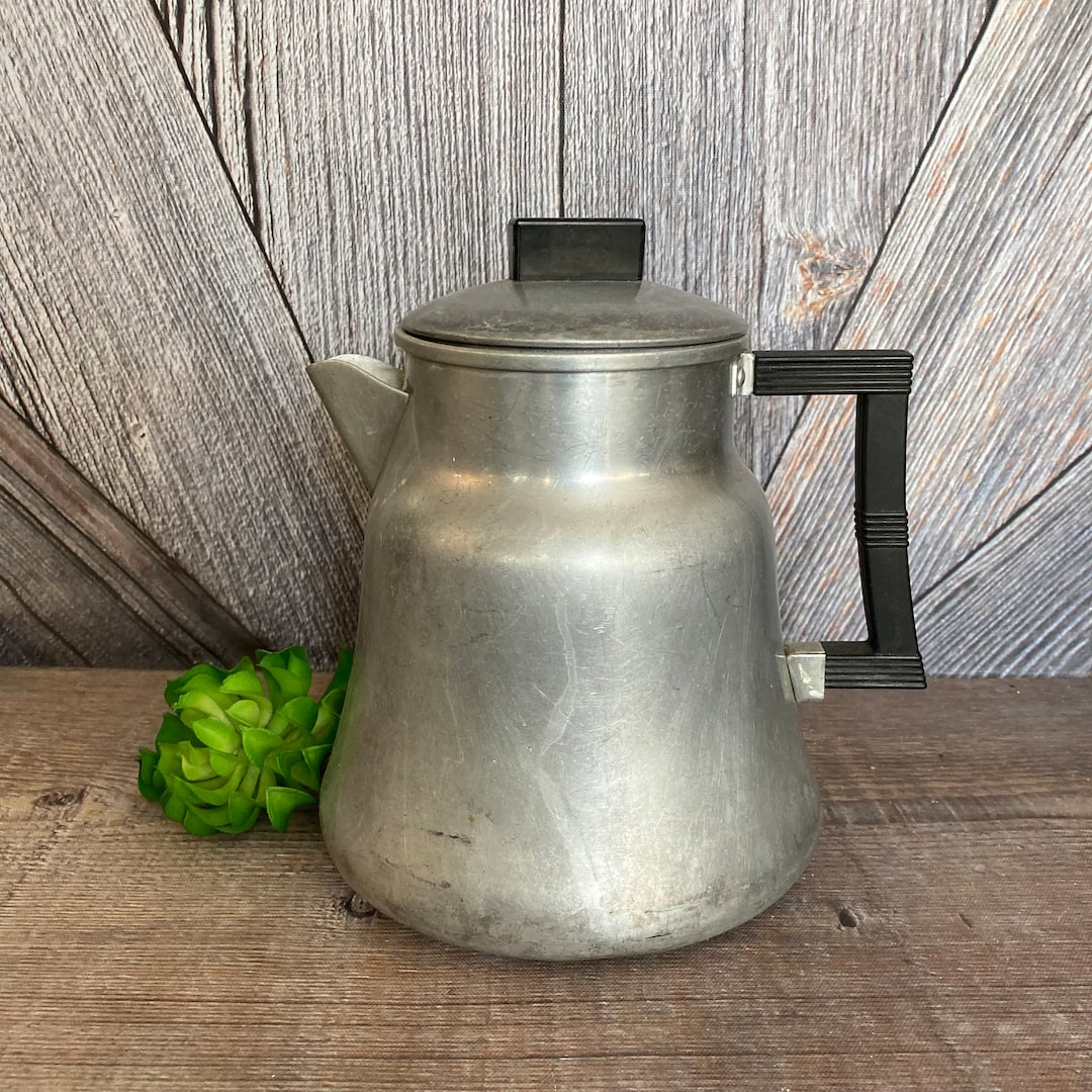 Vintage Metal Coffee Pot Pitcher Aluminum Wear Ever 3012 Tea Pot Tea ...