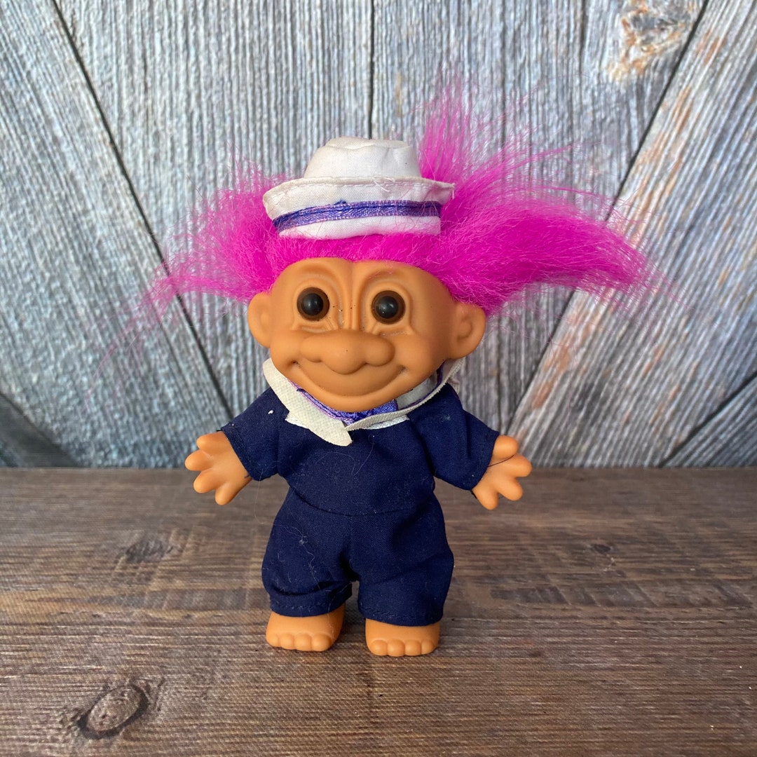 Vintage Troll Doll Marina con pelo Russ Berrie 5 pulgadas Troll Vintage ...