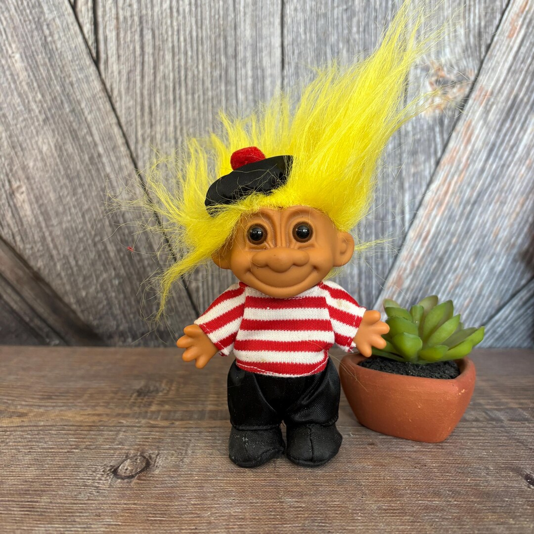 Vintage French Troll Doll {french Girl Troll With Hair Beret} Russ ...