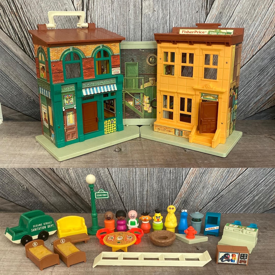 Vintage Fisher Price Little People Sesame Street 100% COMPLETE 938 ...