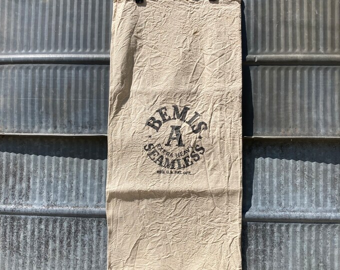 Vintage Bemis A Cotton Muslin Sack No Pinstripes Cloth Seamless Bag ...