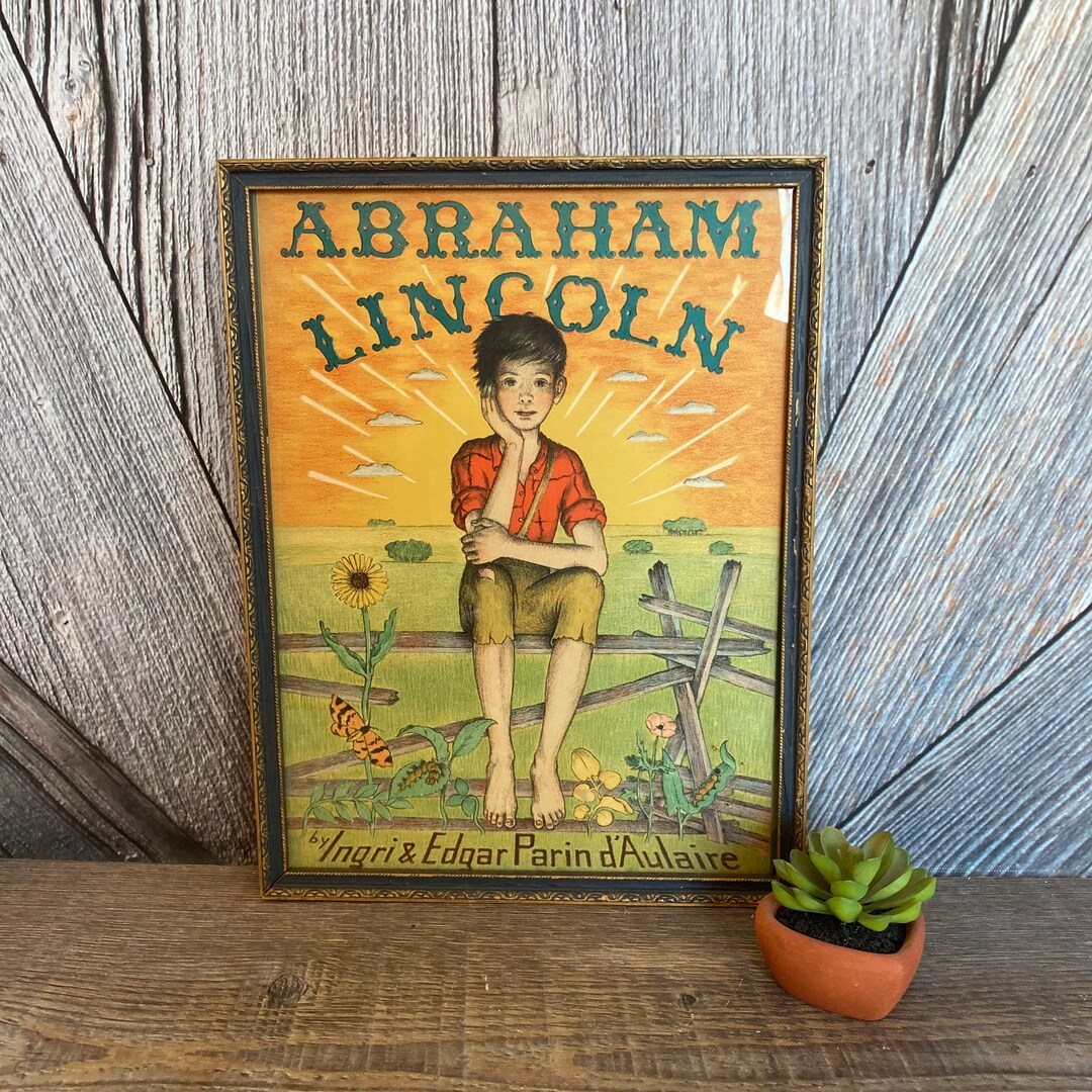 Vintage Abraham Lincoln Print Ingri & Edgar Parin D'aulaire Children's ...