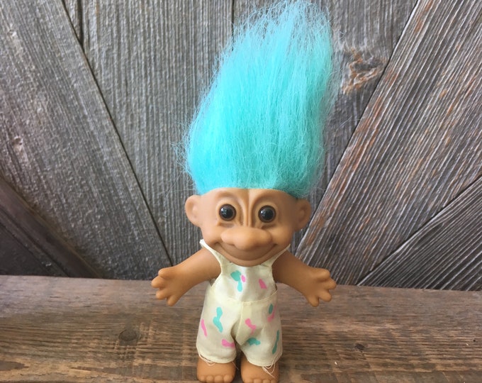 Vintage Painter Troll Doll {pastel Painter Troll With Blue Hair} Russ ...