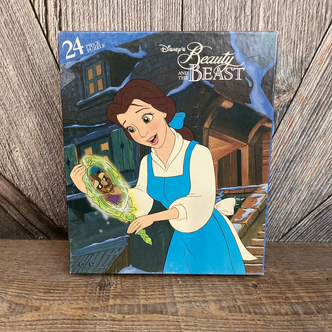 Vintage Beauty and the Beast Puzzle, Complete 24 Piece Kids Puzzle ...