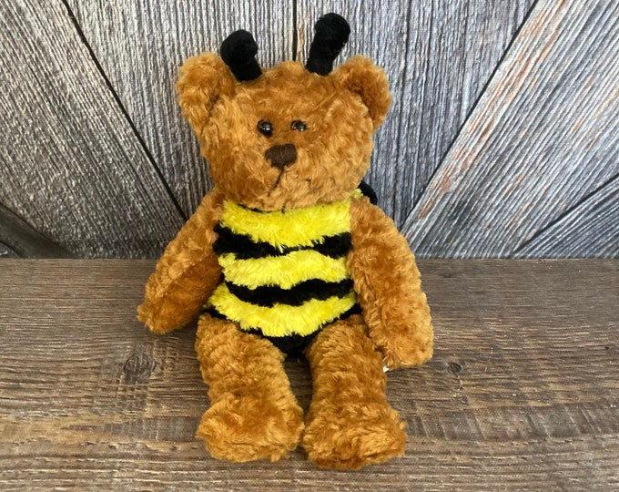 Vintage Teddy Bear Bee Plush, Plushland 2000 Bumble Bee {collectable ...