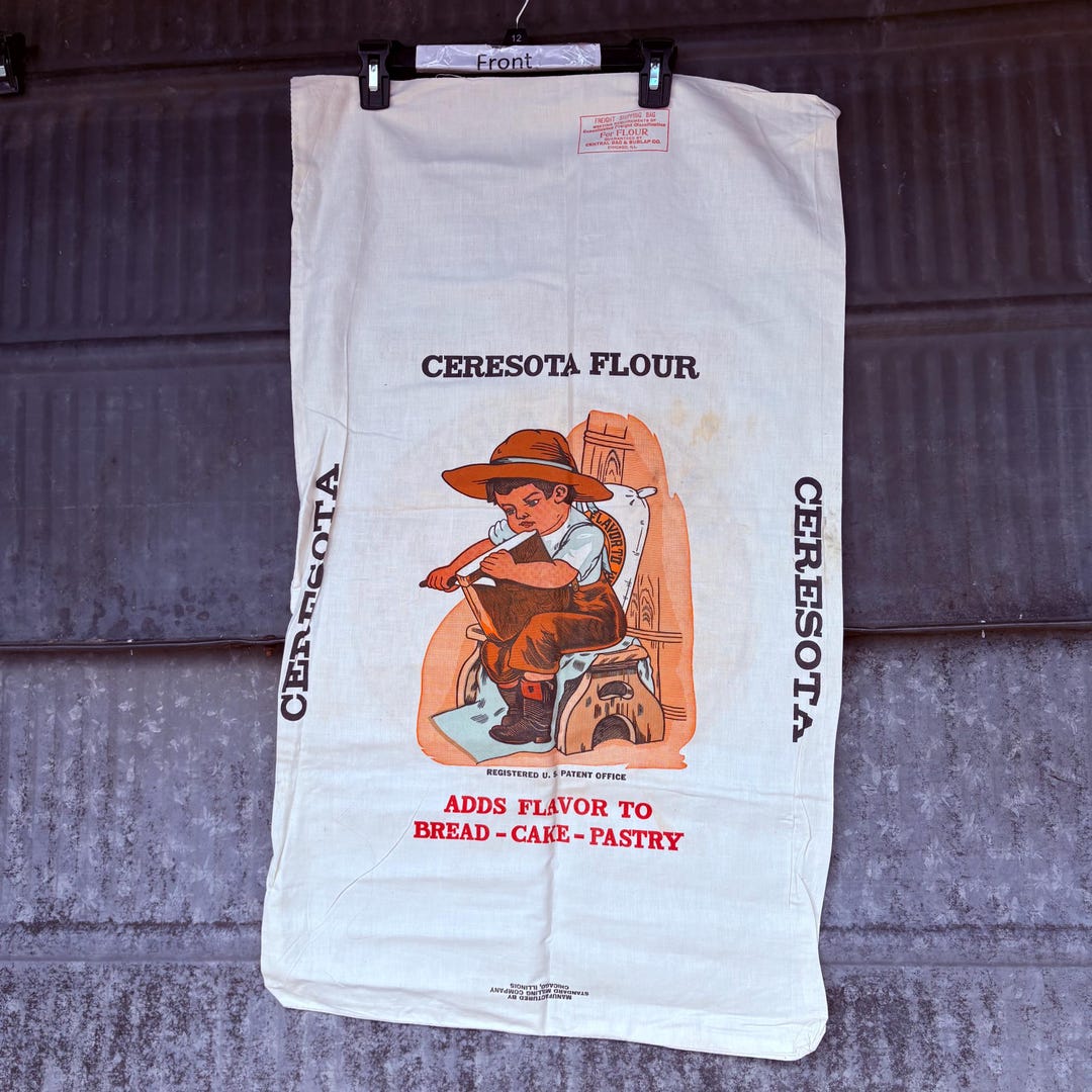 Vintage Ceresota Flour Cloth Bag Double Sided Printing Standard Milling ...