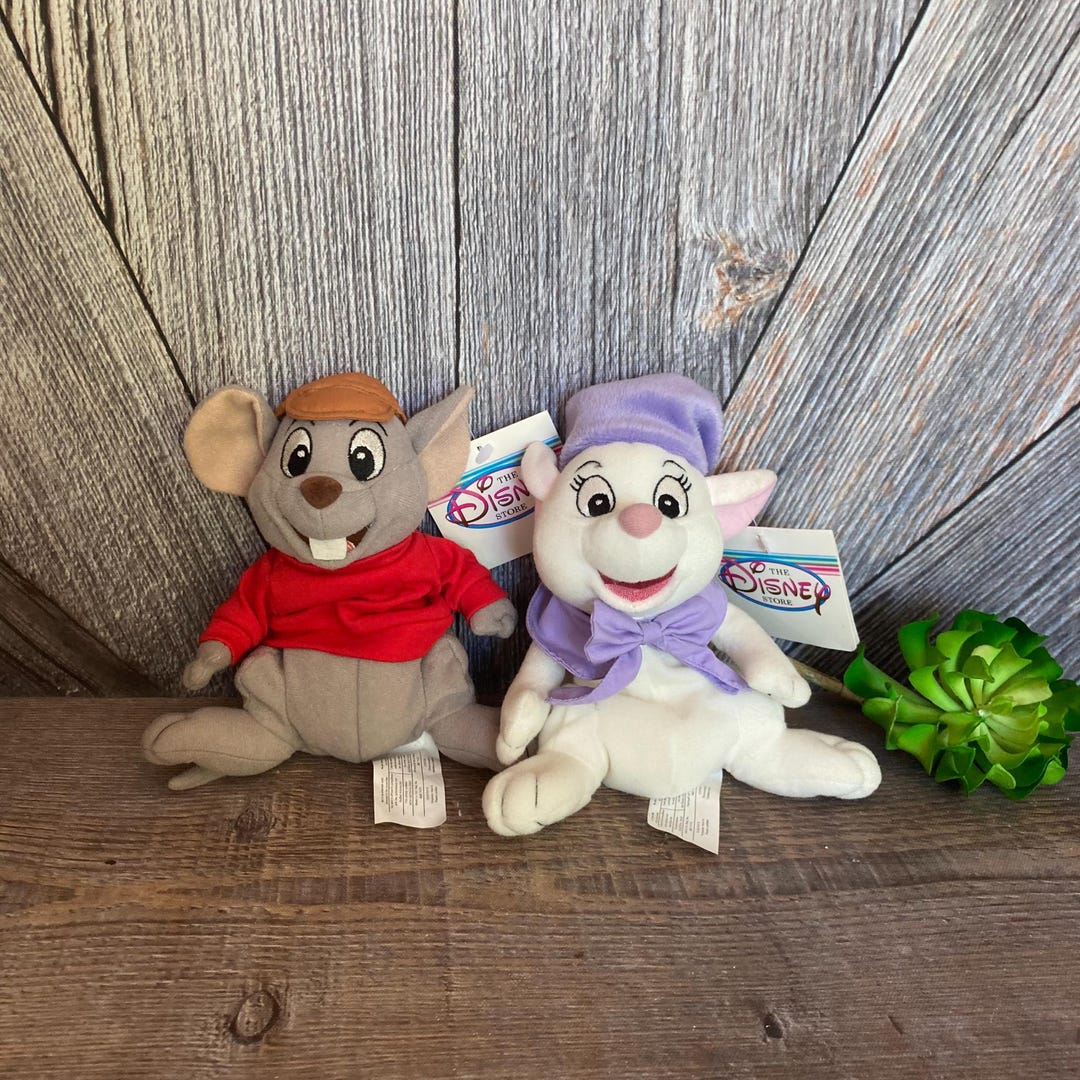 Vintage the Rescuers Bean Bags miss Bianca, Bernard Mouse, Wilbur Bird ...