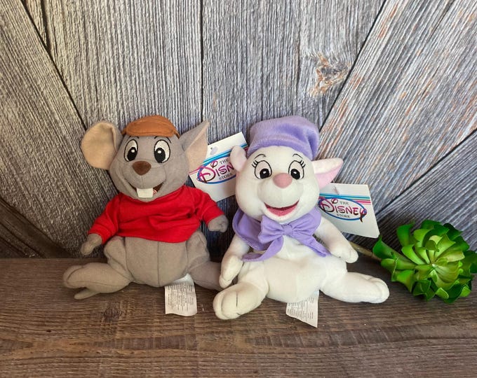 Vintage the Rescuers Bean Bags {miss Bianca, Bernard Mouse, Wilbur Bird ...
