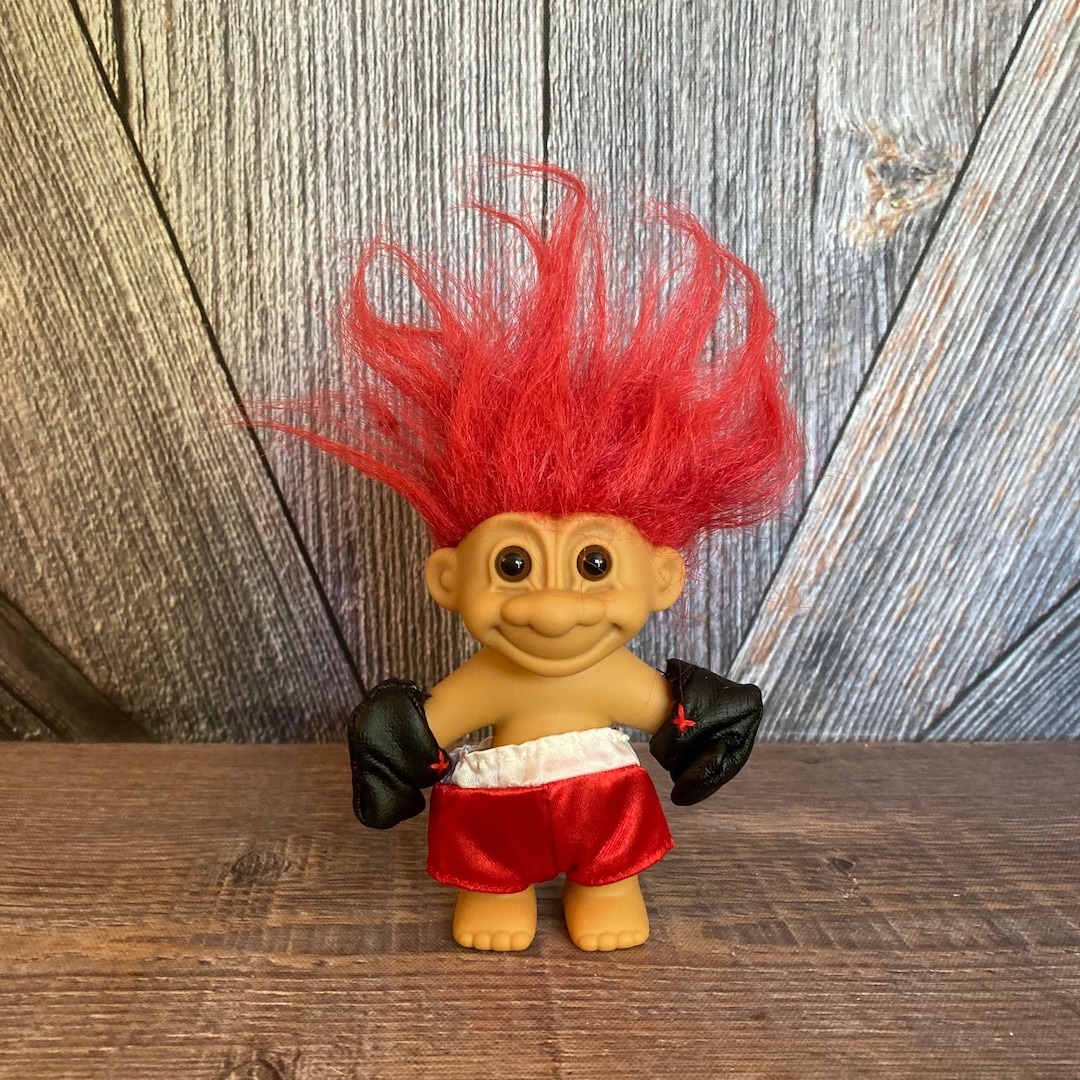 Vintage Boxer Troll Doll Boxer Boxing Troll Hair Russ Berrie 5 Inch ...