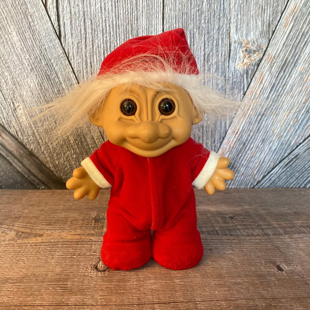 Vintage Christmas Troll Doll Decoration {santa Winter Christmas Troll ...
