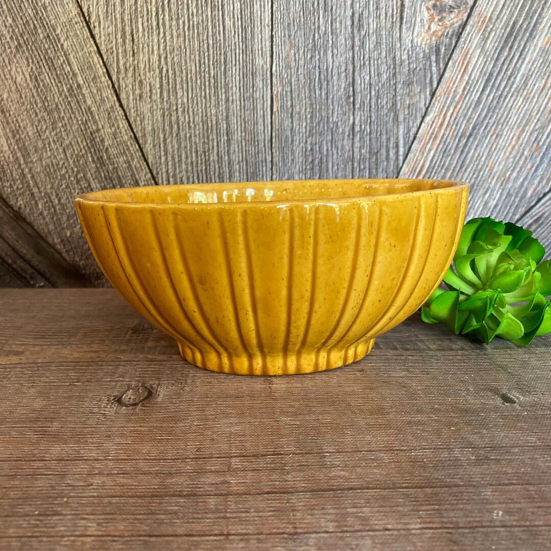 Vintage Planter USA Haeger Mustard Pot Indoor Plant Ceramic Pot for ...