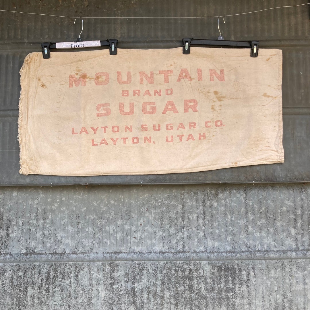 Vintage Mountain Brand Sugar Heavy Cotton Muslin Sack 40s Cloth ...