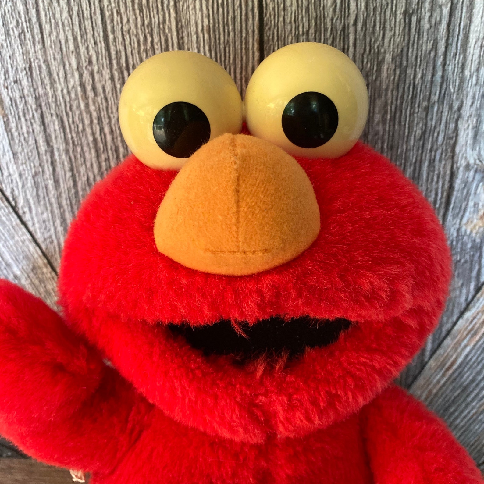 Vintage Tickle Me Elmo Giggles stuffed Laughing Sesame Street - Etsy