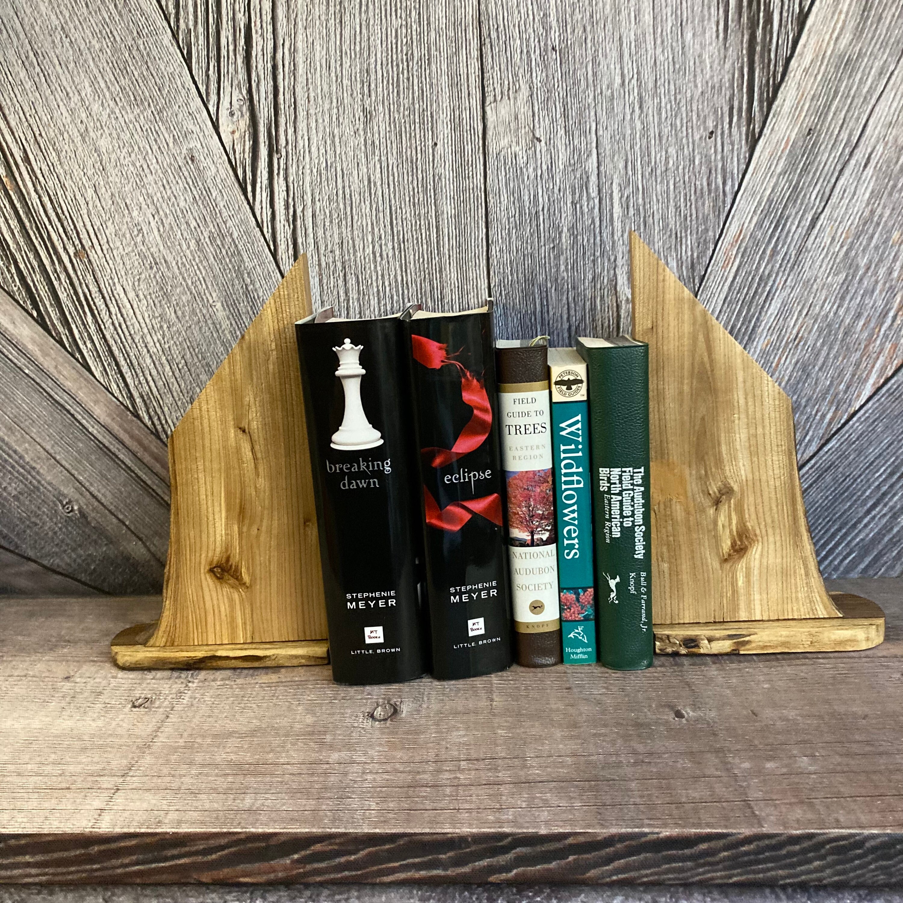 Handmade Raw Wood Bookends Live Edge Solid Wood Log Bookends Tree Stump ...