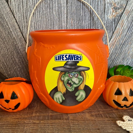 Vintage Pumpkin Candy Bucket and Trick or Treat Candy… - Gem