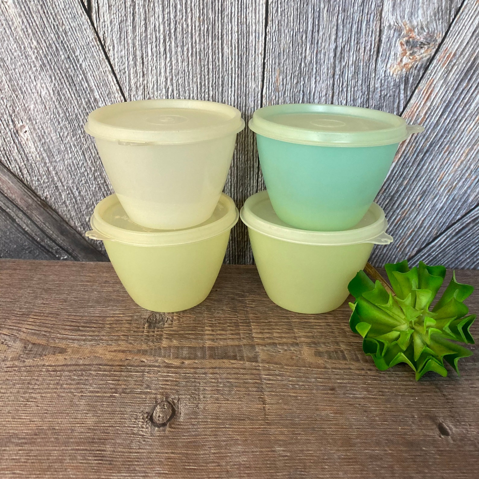 4 Vintage Tupperware Refrigerator Bowls Plastic Tupper Ware - Etsy