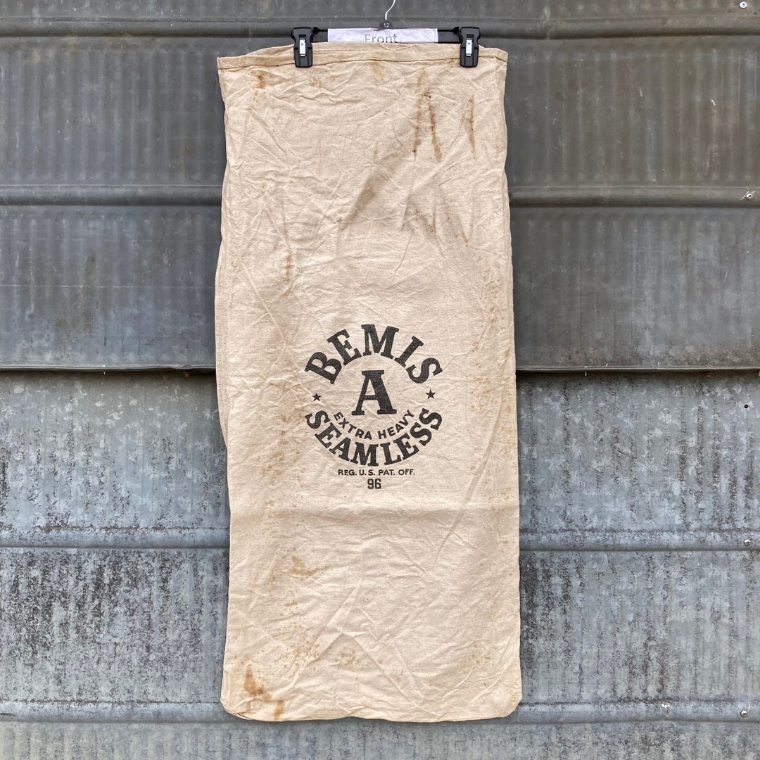 Vintage Bemis A 96 Cotton Muslin Sack No Pinstripes Cloth Seamless Bag ...