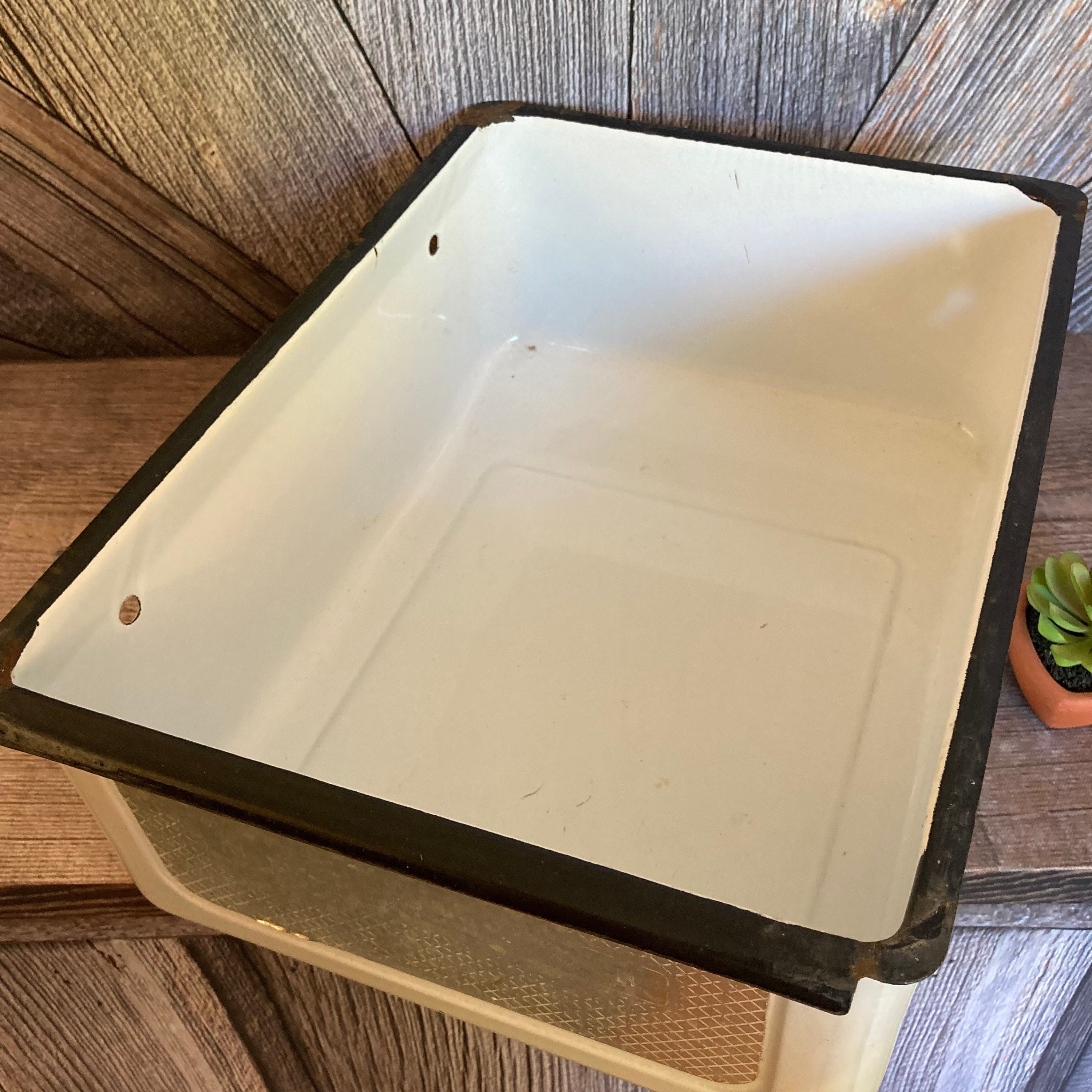 Vintage Refrigerator Drawer Enamel Frigidaire Hydrator Crisper Drawer ...