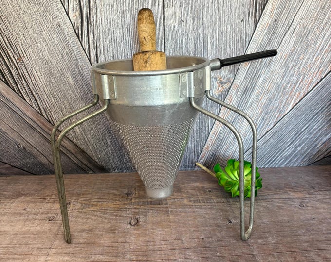Vintage Strainer Sieve With Pestle Can Canning Applesauce West Bend ...