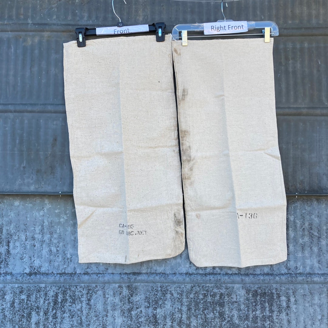 Vintage Washed and Ironed Unprinted Cotton Muslin Sack (group of 2) 60s ...