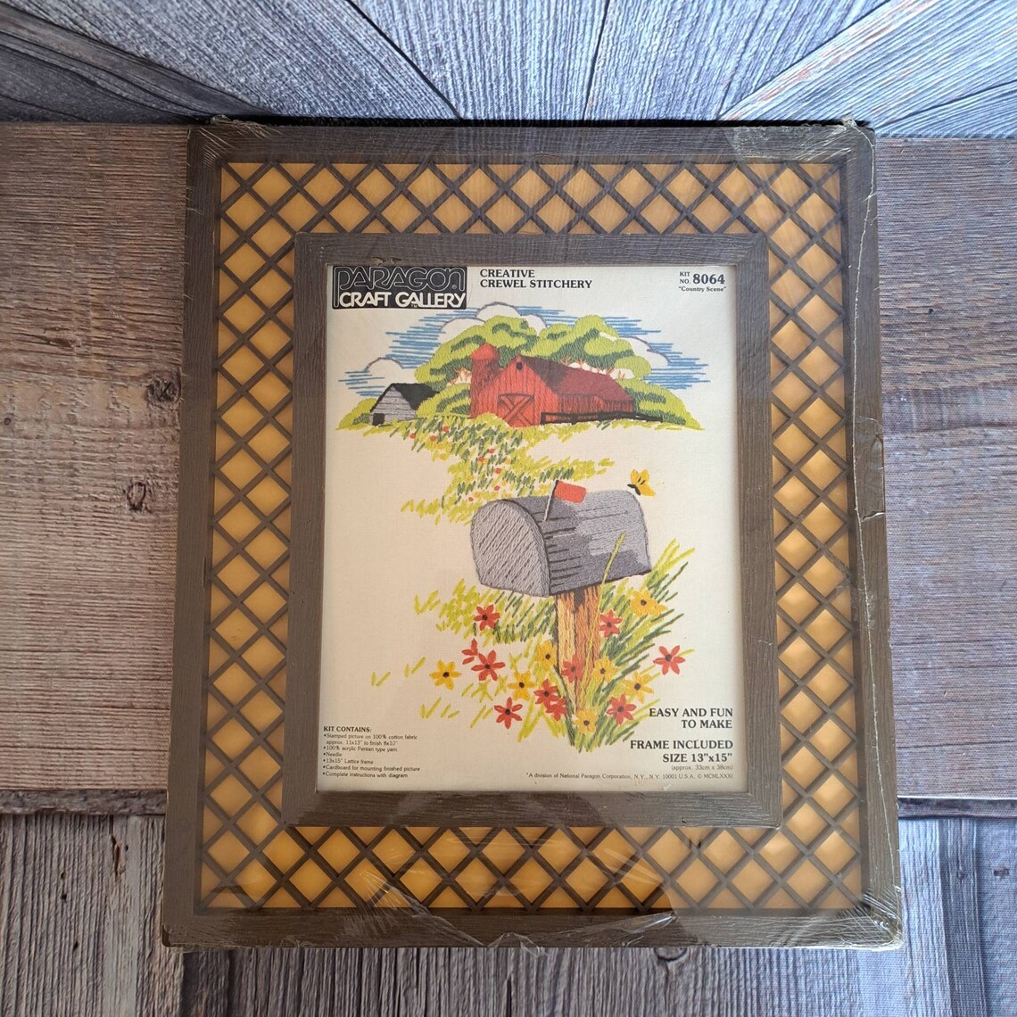 Vintage Cross Stitch Crewel Craft Kit paragon Craft Gallery - Etsy