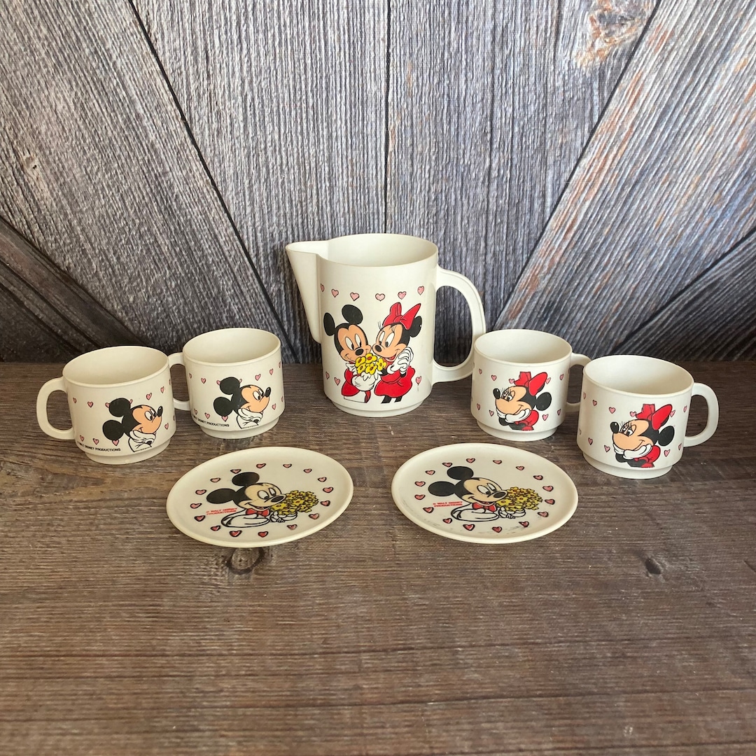 Vintage Mickey Mouse Children's Tea Set minnie Mouse Disney Children's ...