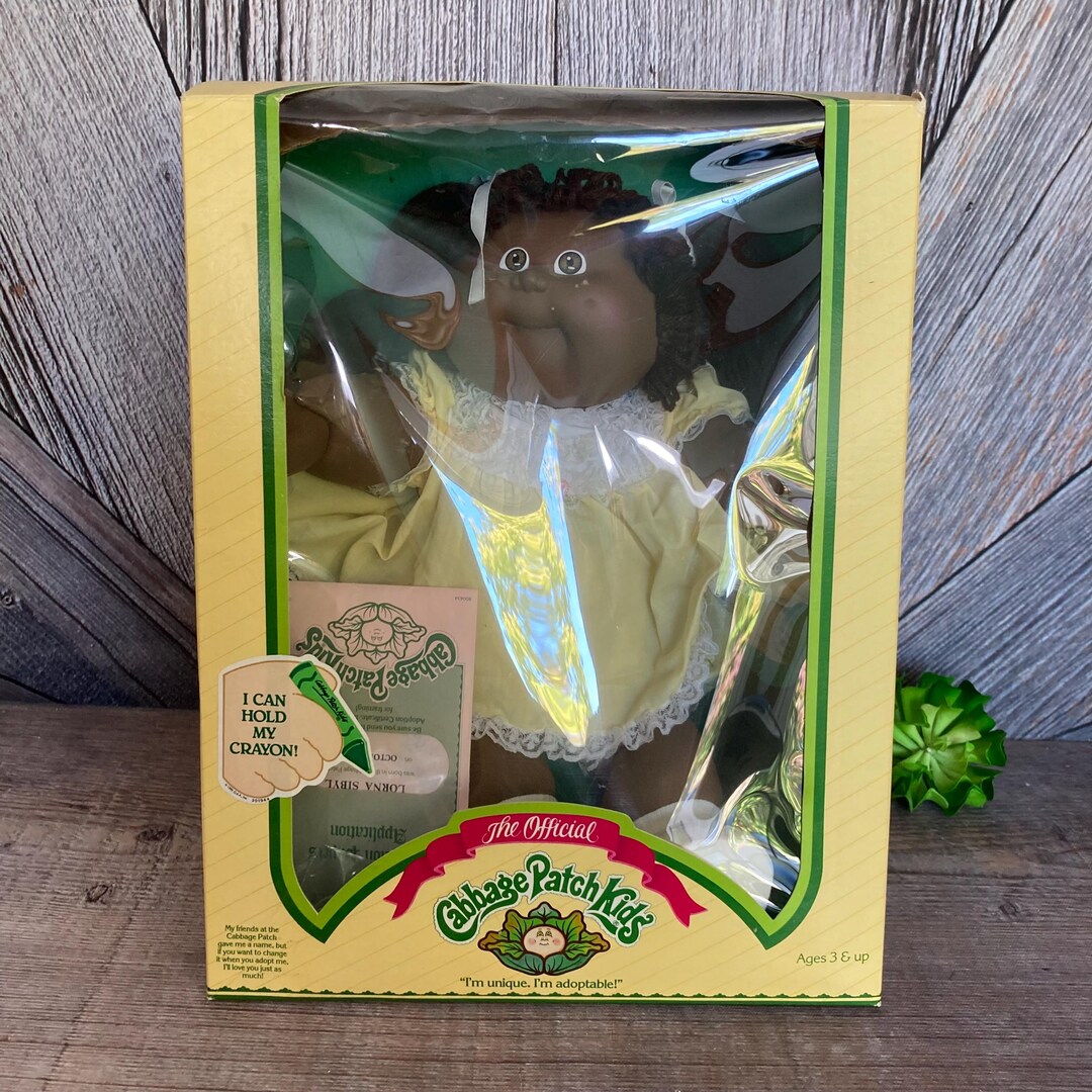 Vintage Cabbage Patch Kid Doll Hold My Crayon Coleco 3900 1984 African ...