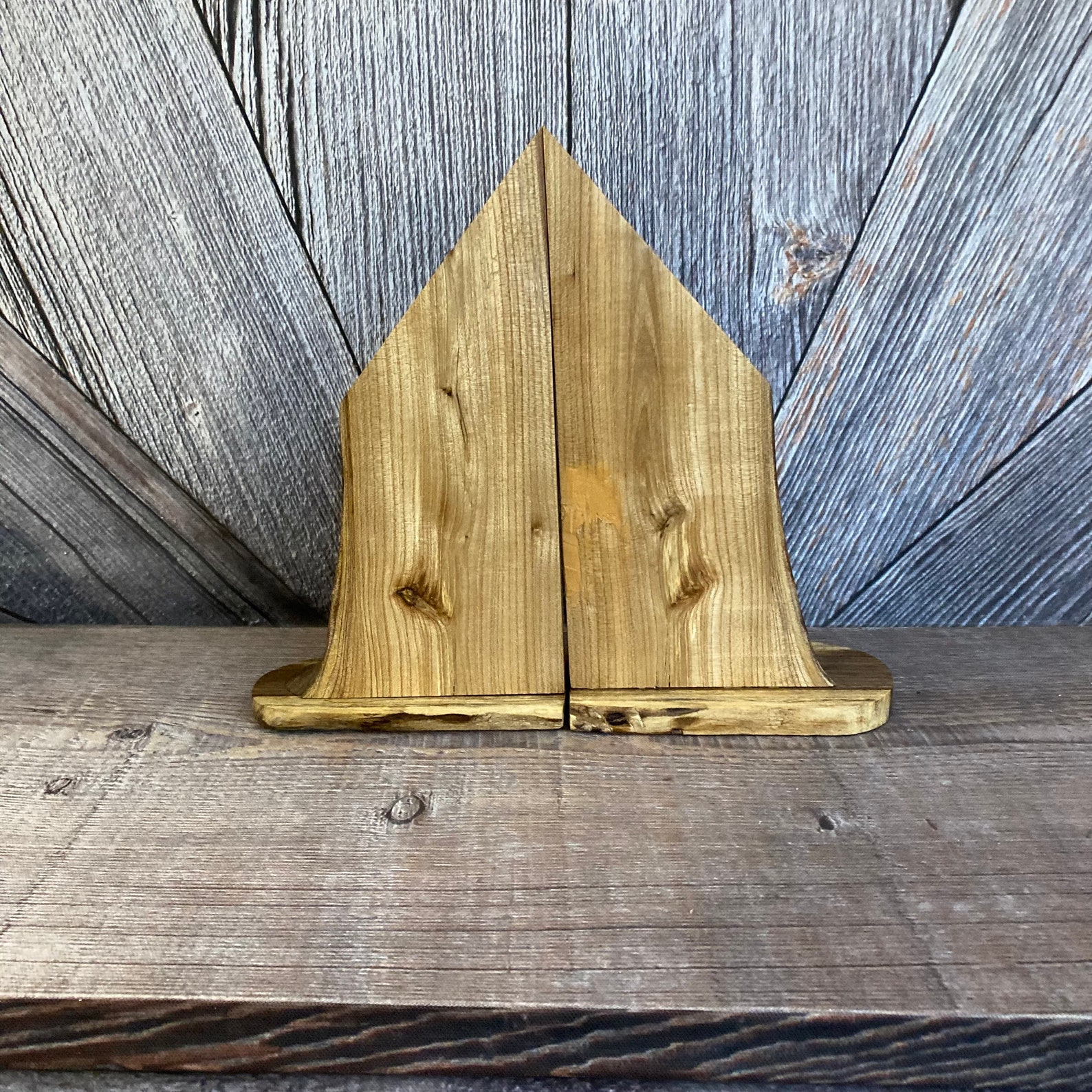 Handmade Raw Wood Bookends Live Edge Solid Wood Log Bookends Tree Stump ...