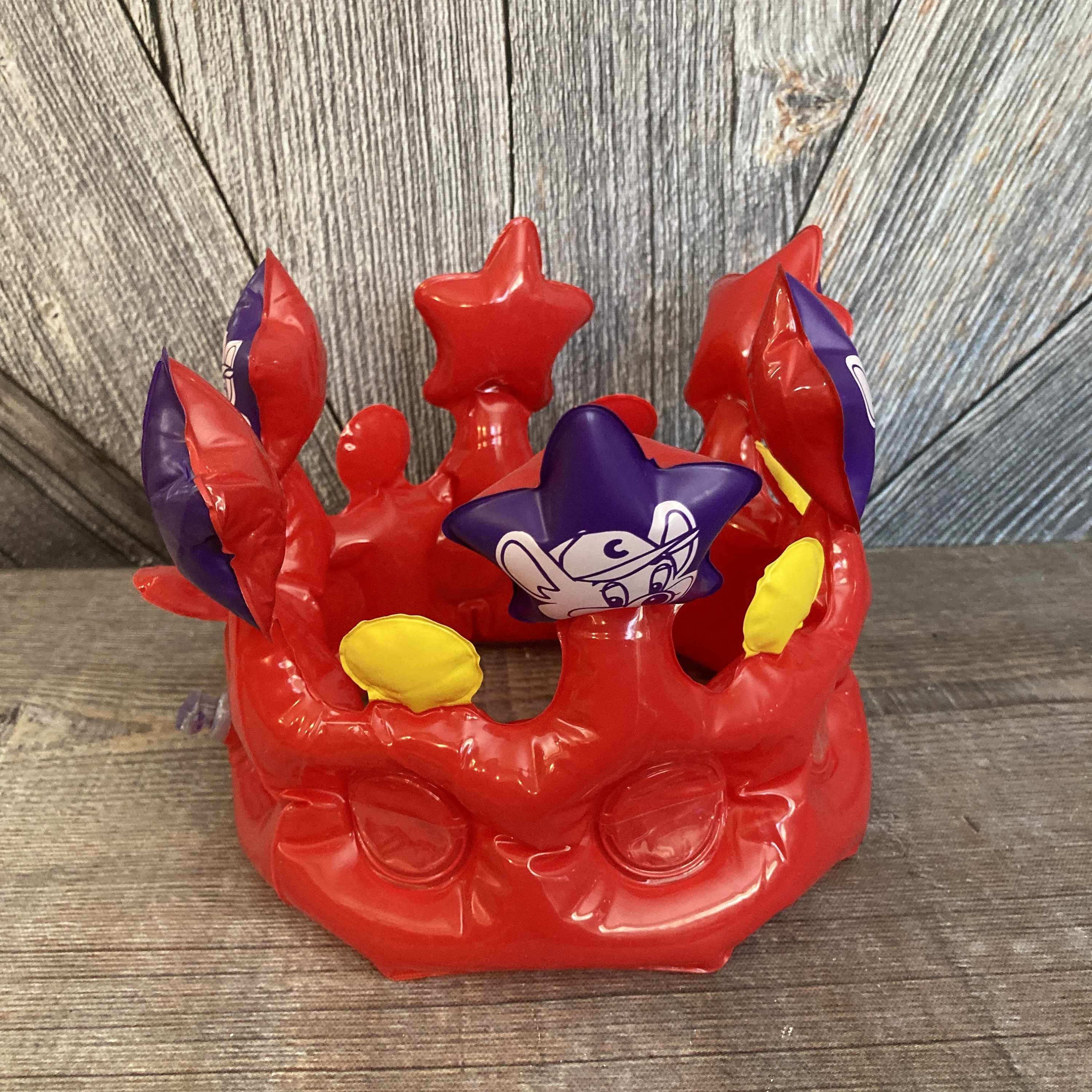 Vintage Chuck E Cheese's Birthday Star Inflatable Crown Blow up ...