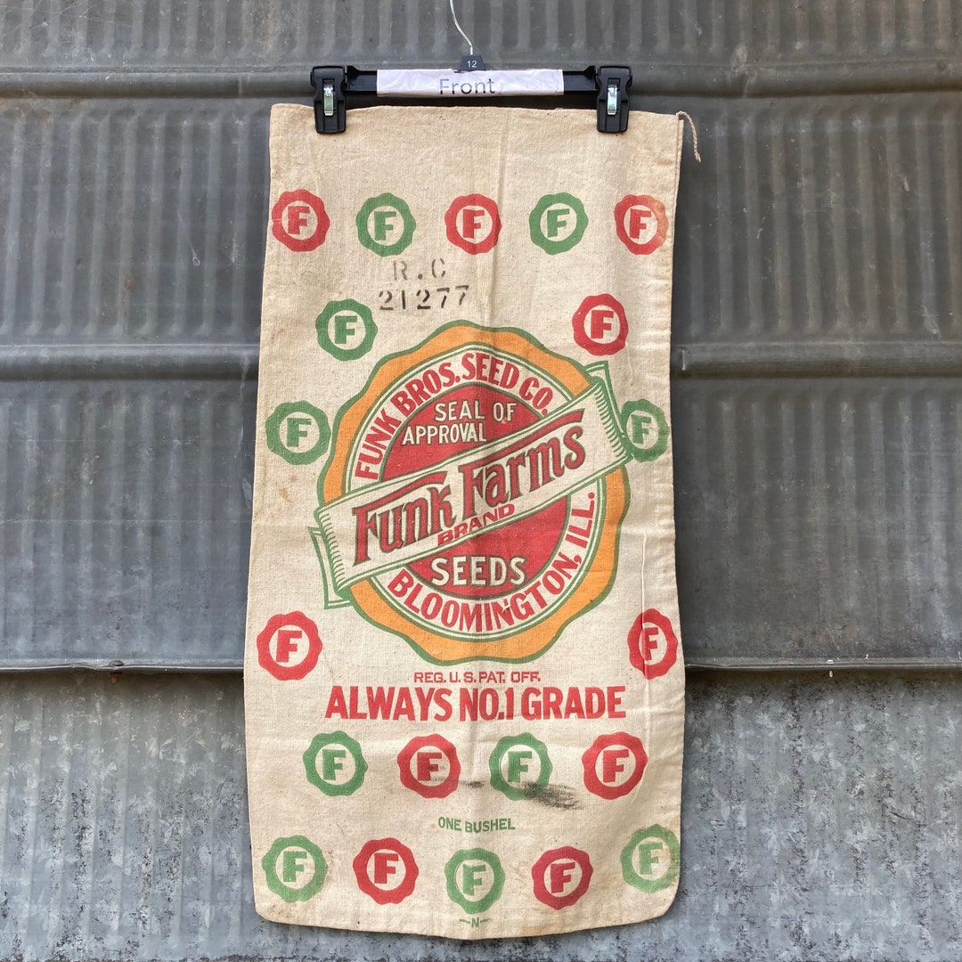 Vintage Funk Bros Seed Co Seed Corn Sack Funk Farms - Etsy